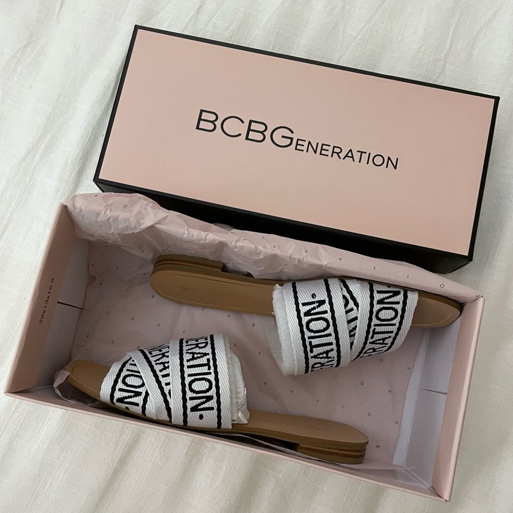 Bcbgeneration Kana Logo Slide Sandals - Gem